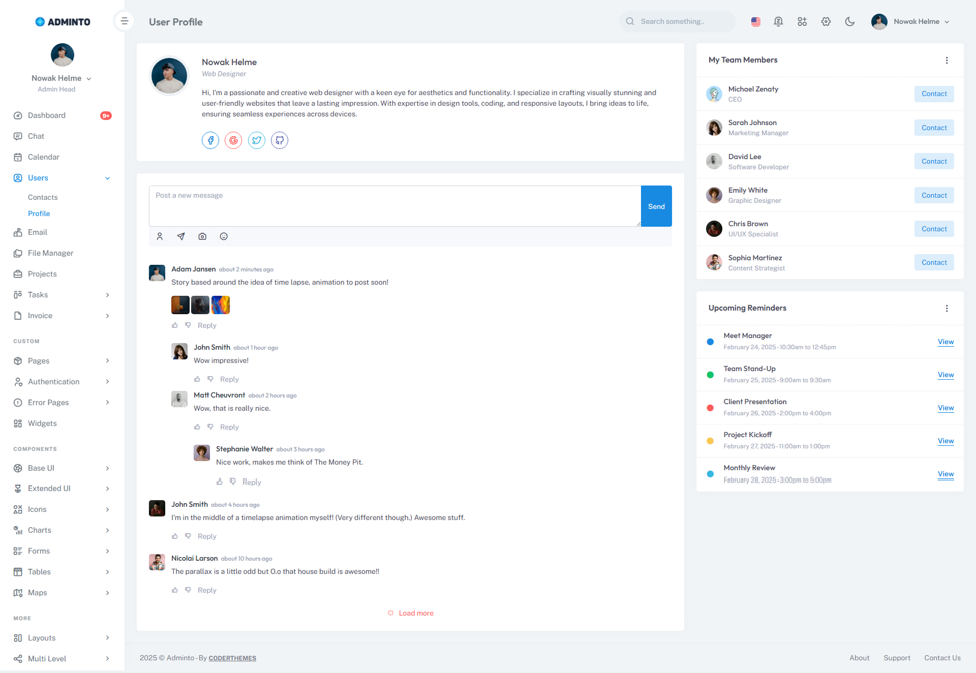 Adminto - Figma Admin & Dashboard Template by coderthemes | ThemeForest