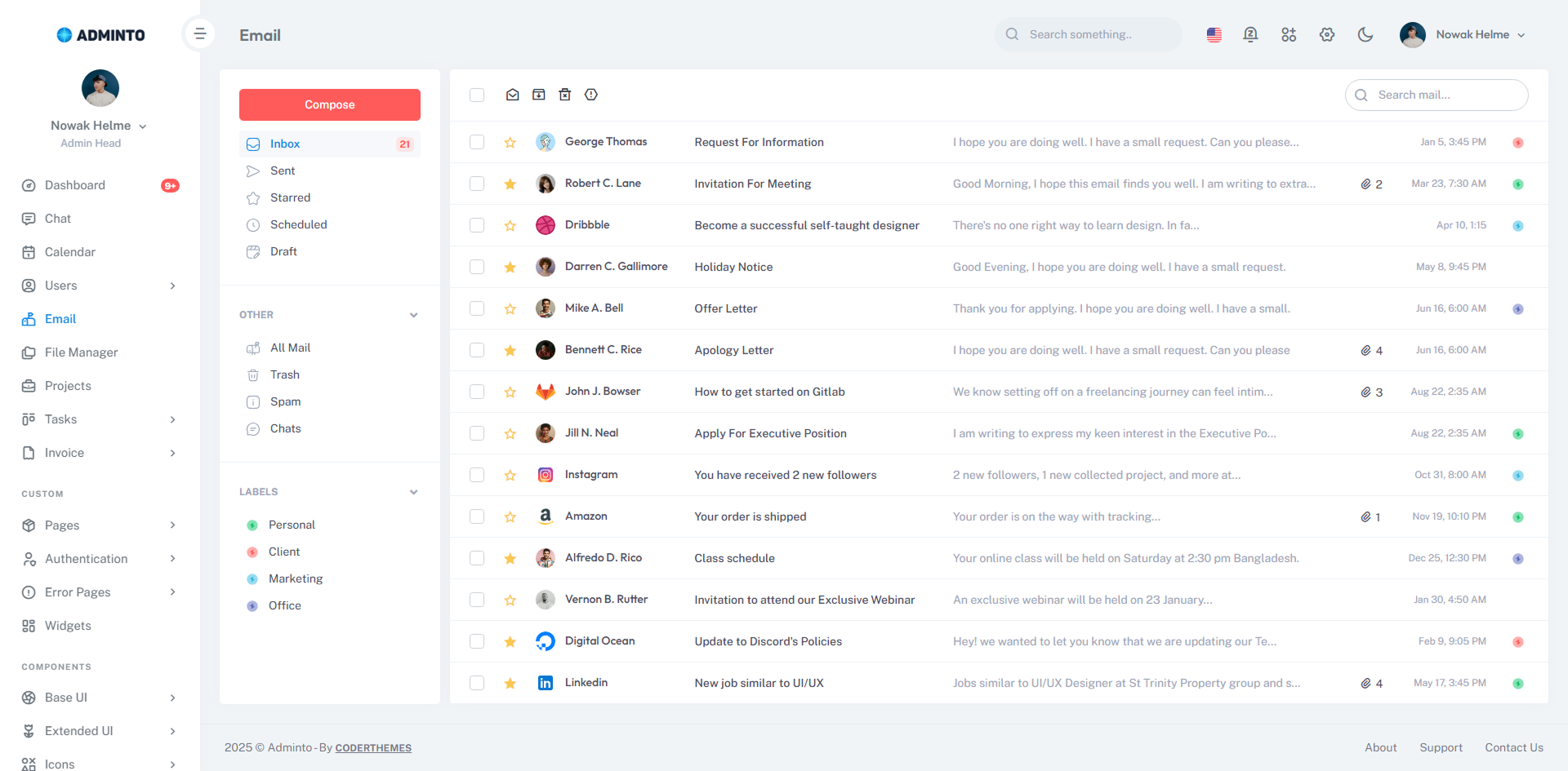 Adminto - Figma Admin & Dashboard Template by coderthemes | ThemeForest