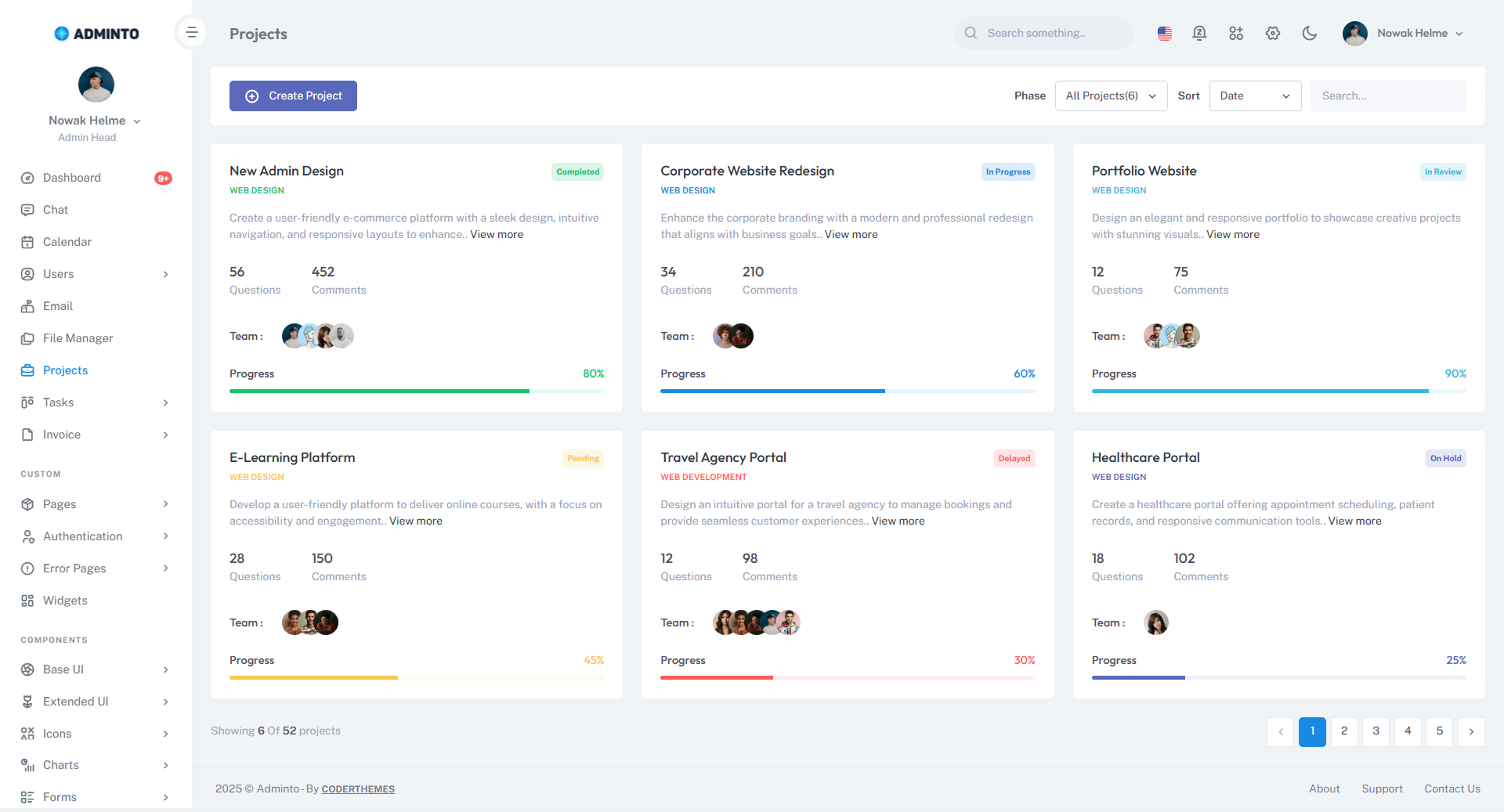 Adminto - Figma Admin & Dashboard Template by coderthemes | ThemeForest
