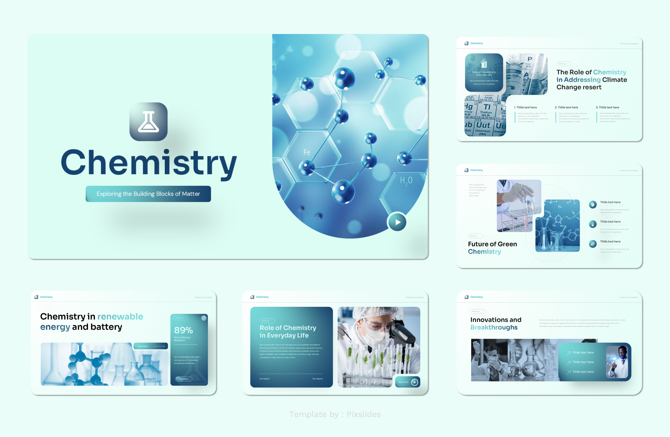 Chemation - Chemistry Keynote Presentation Template, Presentation Templates