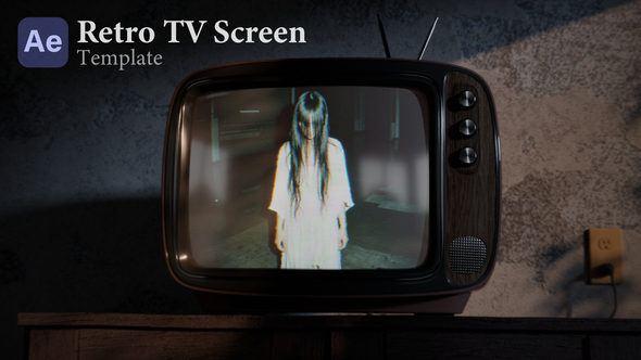 Retro TV Screen Template – Thunderstorm Horror VHS Look – AE Mockup ...