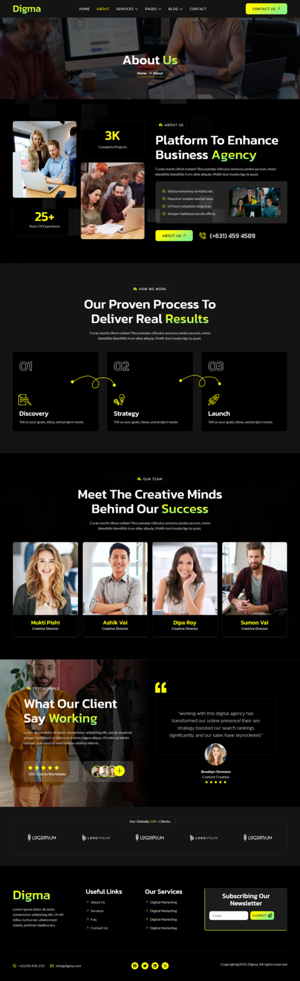 Digma - Creative Digital Agency Elementor Template Kit by kitMama