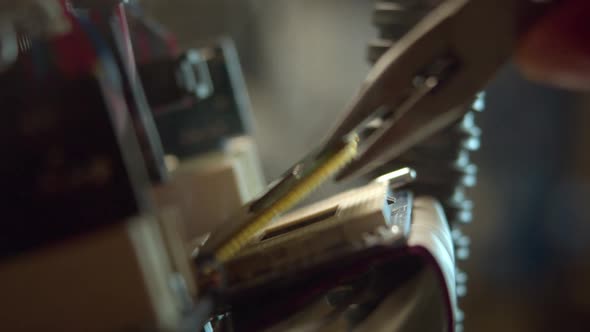 Changing Broken Microchip of Device in Scientific Laboratory, Stock Footage