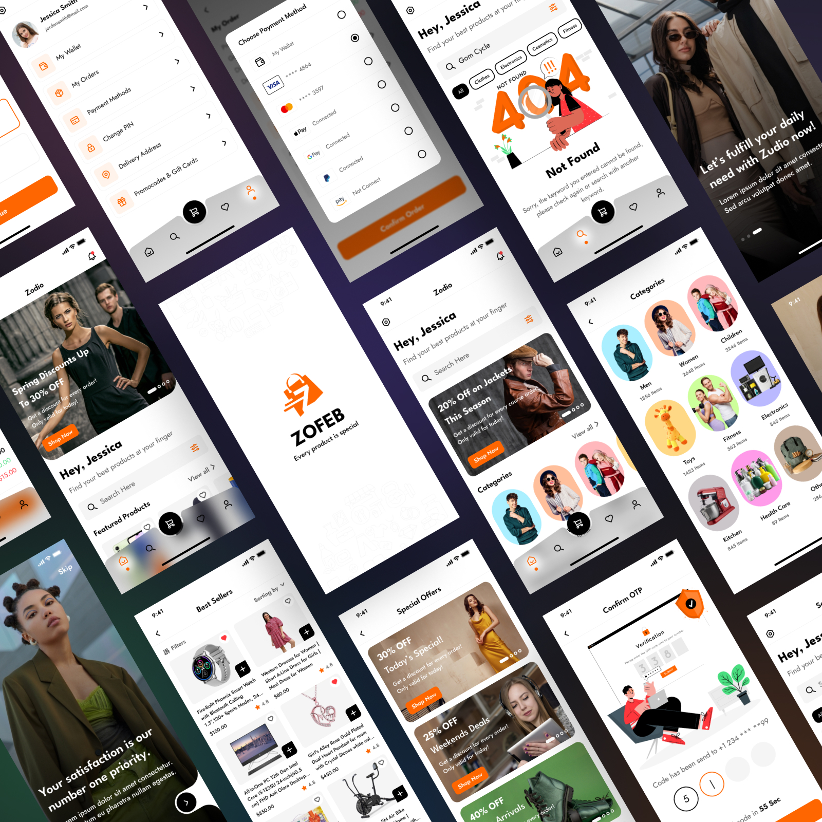 Multipurpose eCommerce Store Mobile App PWA HTML Template - ZoFeb by ...