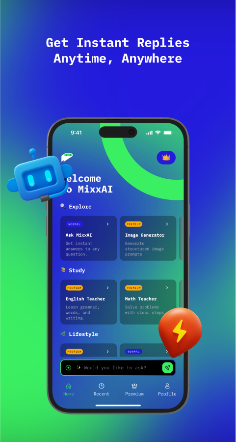 MixxAI – AI Chatbot App with Multiple LLMs (ChatGPT, Gemini…) | Flutter + CMS Source Code by ...