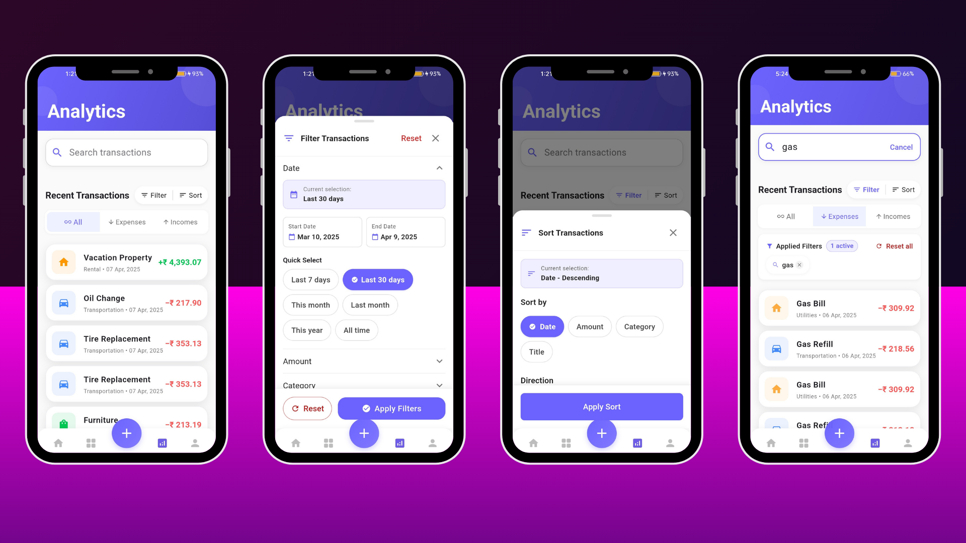 Expense & Income Tracker App with Flutter + Firebase by oveshdevwala