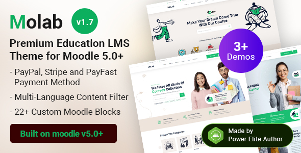 Molab - Moodle 5 Education LMS Theme With Bootstrap 5 Responsive Design by EnvyTheme