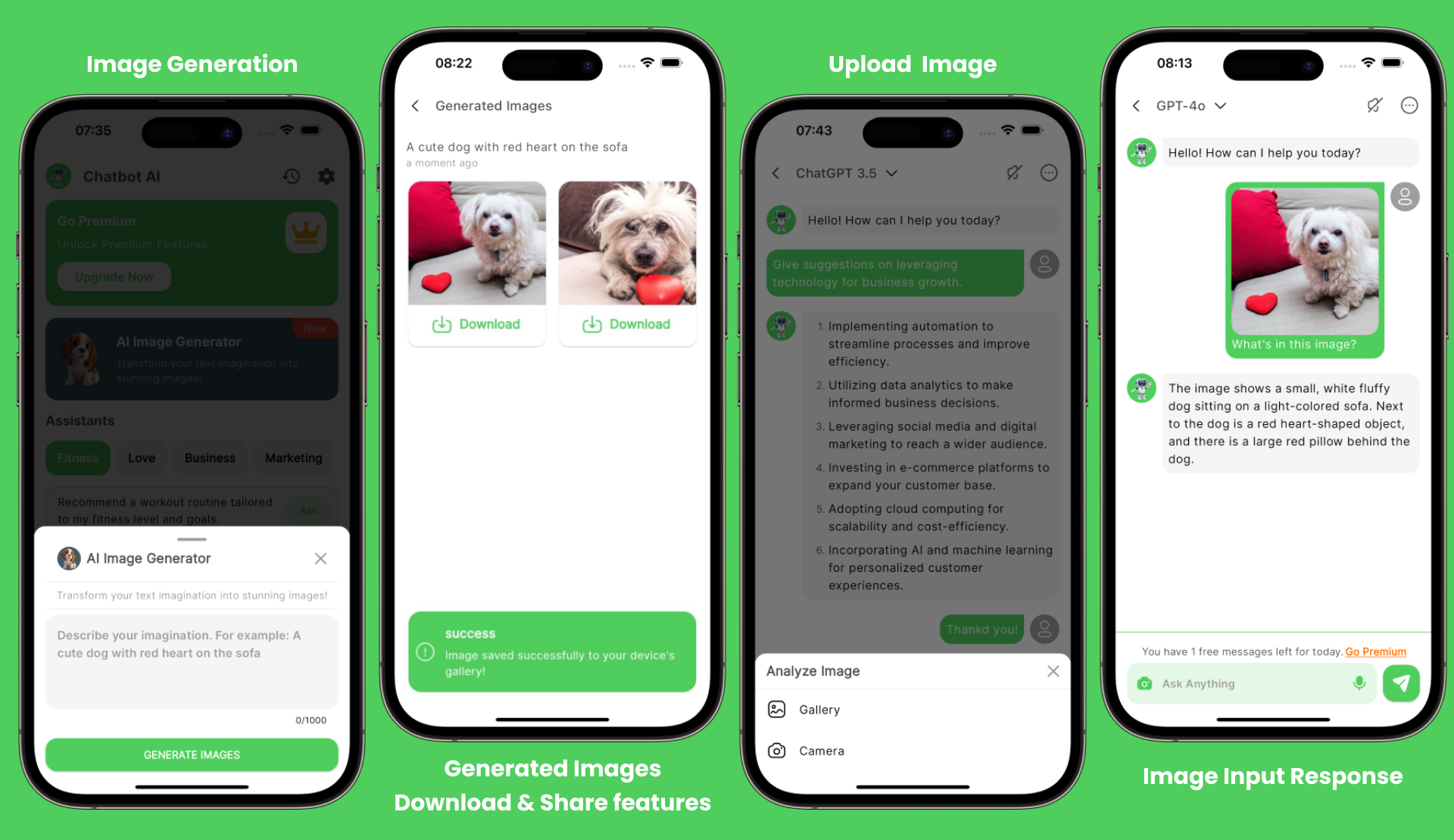 Flutter Chatbot AI - Powered by ChatGPT, GPT-4o & Gemini 2.0 | Image Generator | Voice Assistant ...