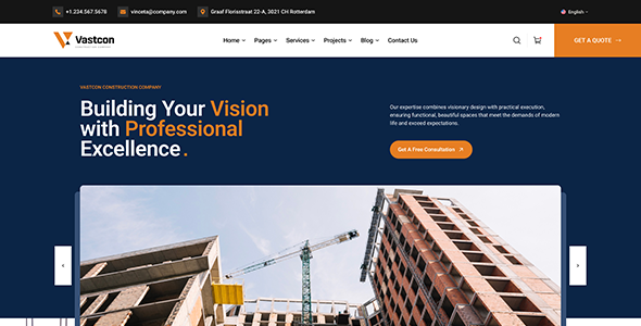 Vastcon - Construction & Building WordPress Theme by Case-Themes | ThemeForest