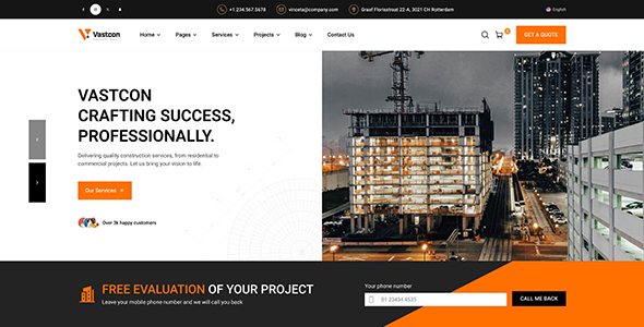 Vastcon - Construction & Building WordPress Theme by Case-Themes | ThemeForest