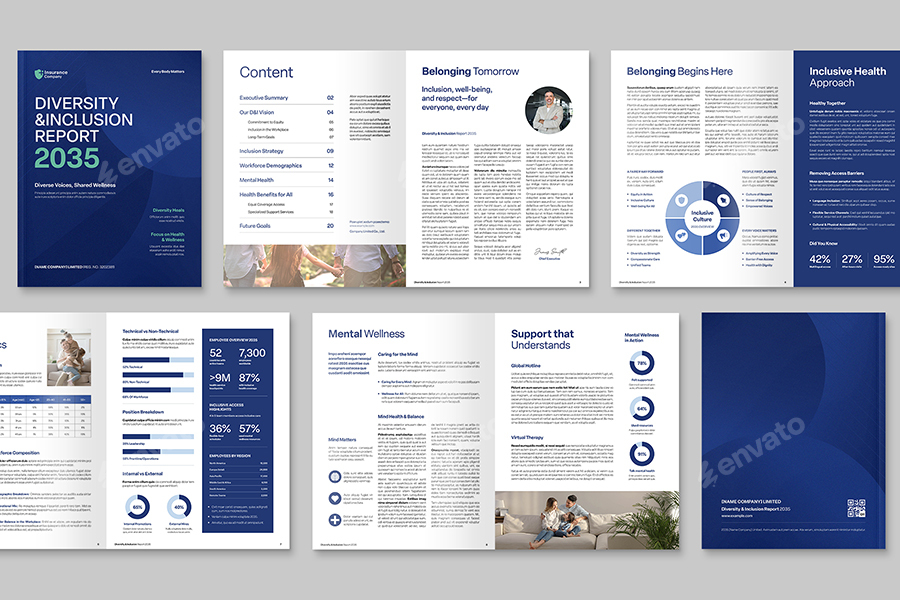 DEI Report Template, Print Templates | GraphicRiver