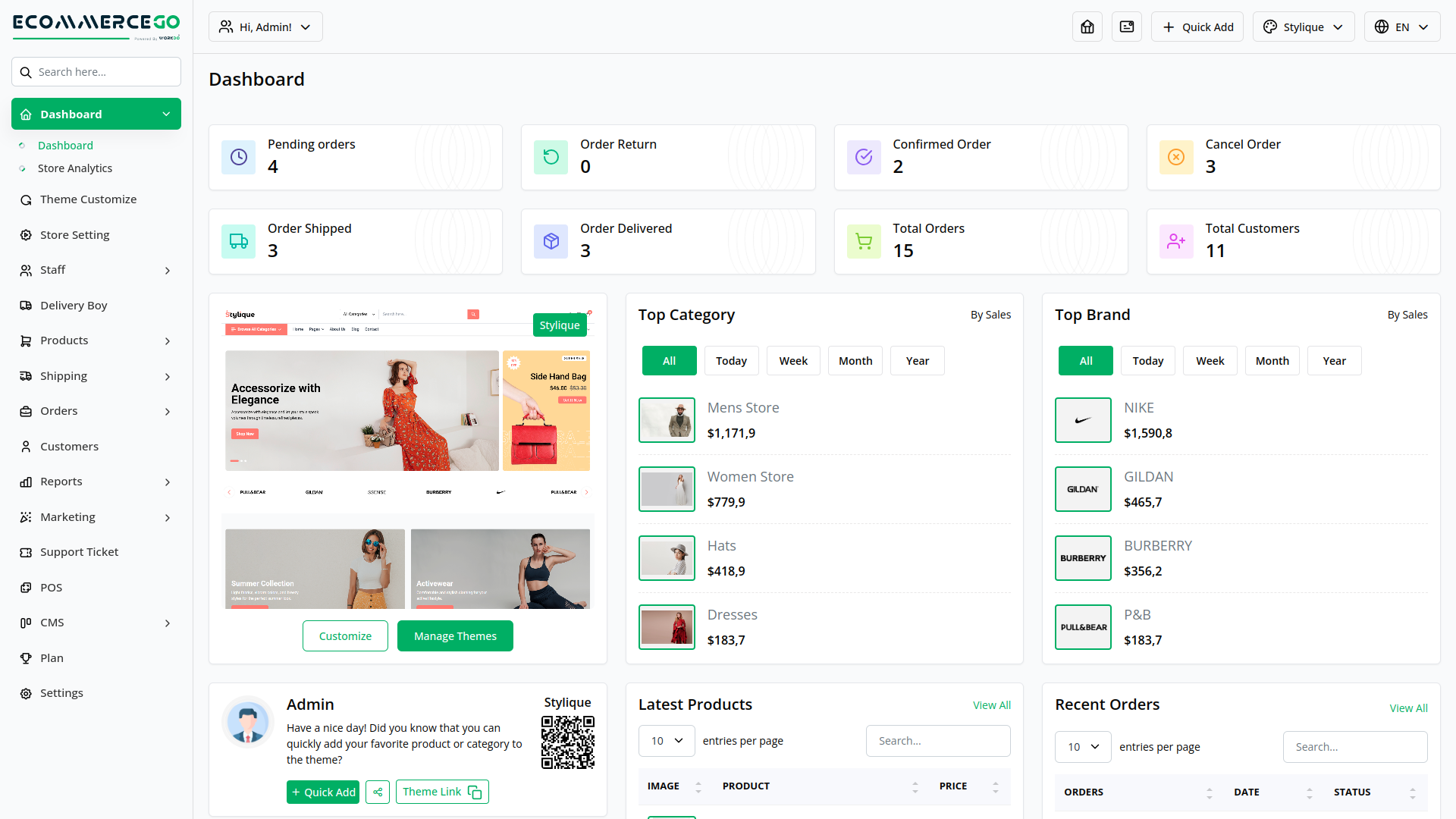 eCommerceGo SaaS - eCommerce Store with Multi theme and Multi Store by WorkDo