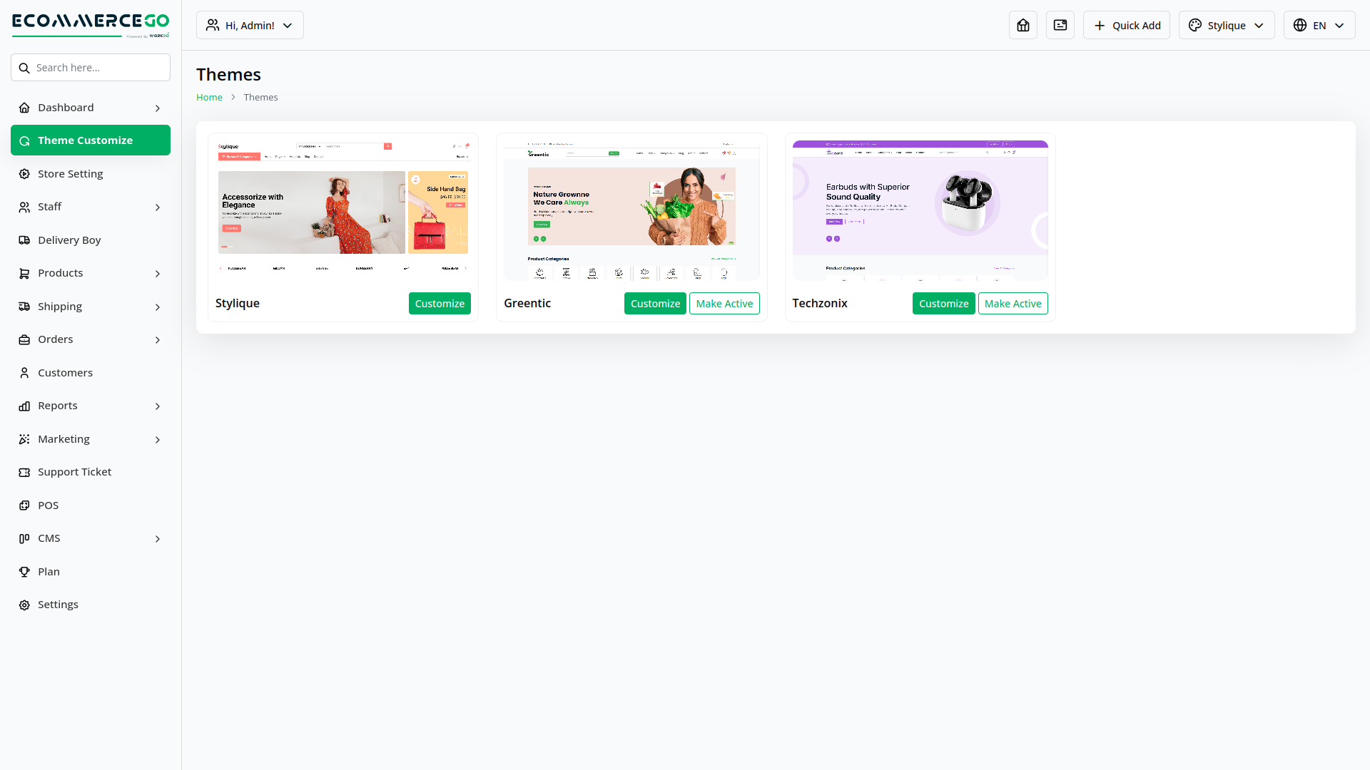 eCommerceGo SaaS - eCommerce Store with Multi theme and Multi Store by WorkDo