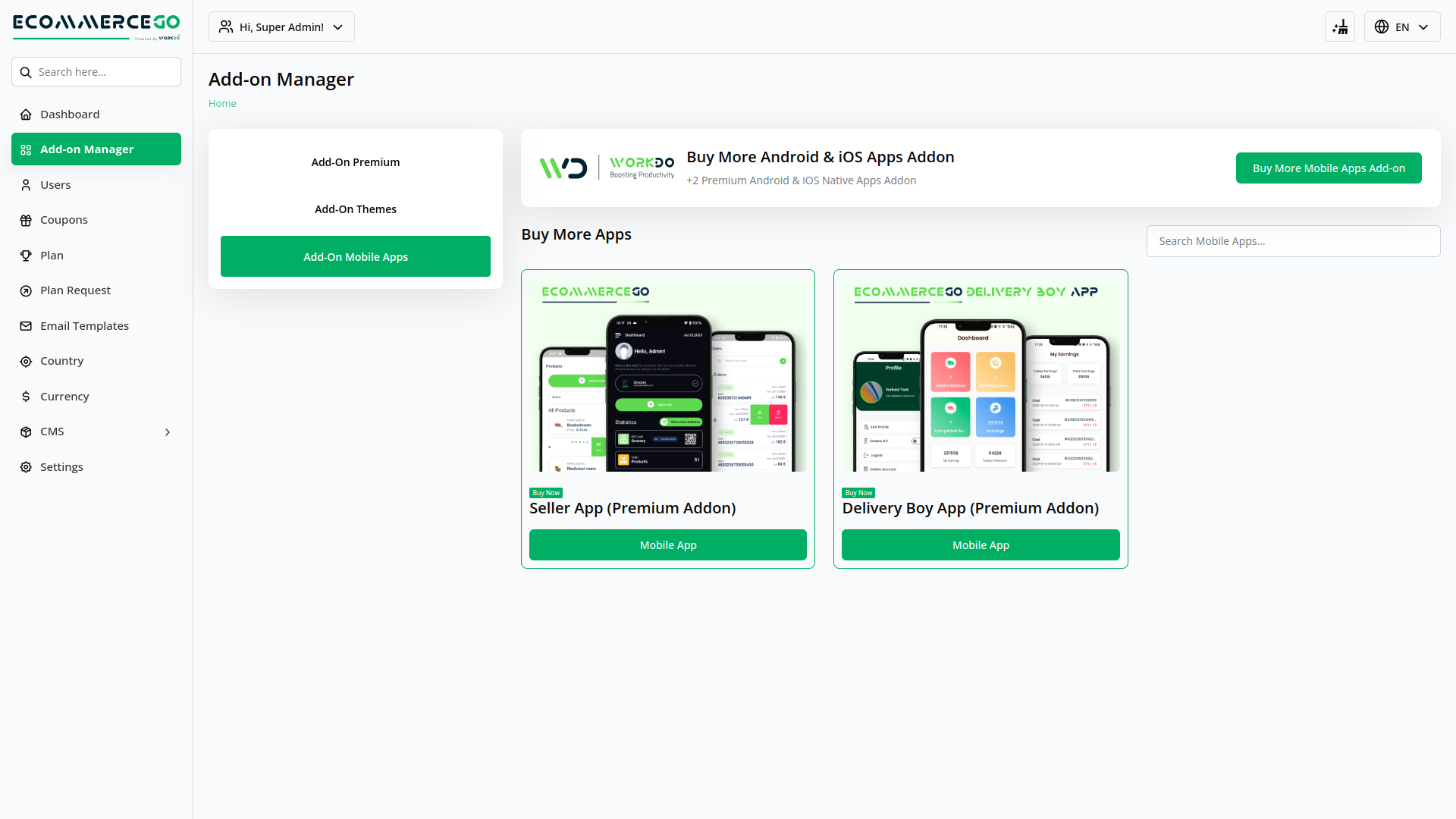 eCommerceGo SaaS - eCommerce Store with Multi theme and Multi Store by WorkDo