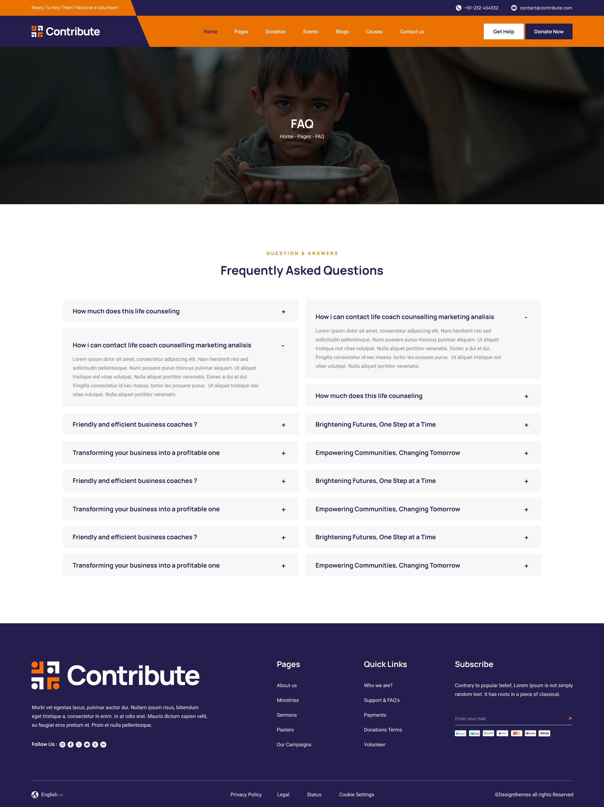 Contribute - Non Profit Charity Figma Template by BuddhaThemes ...