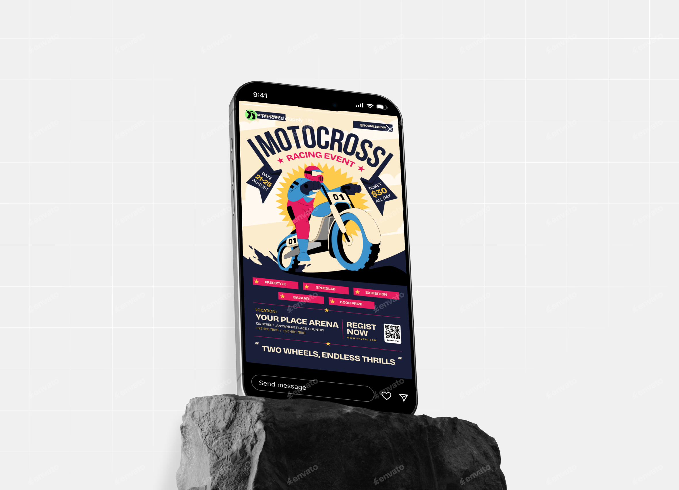 Motocross Racing Event Flyer, Print Templates | GraphicRiver