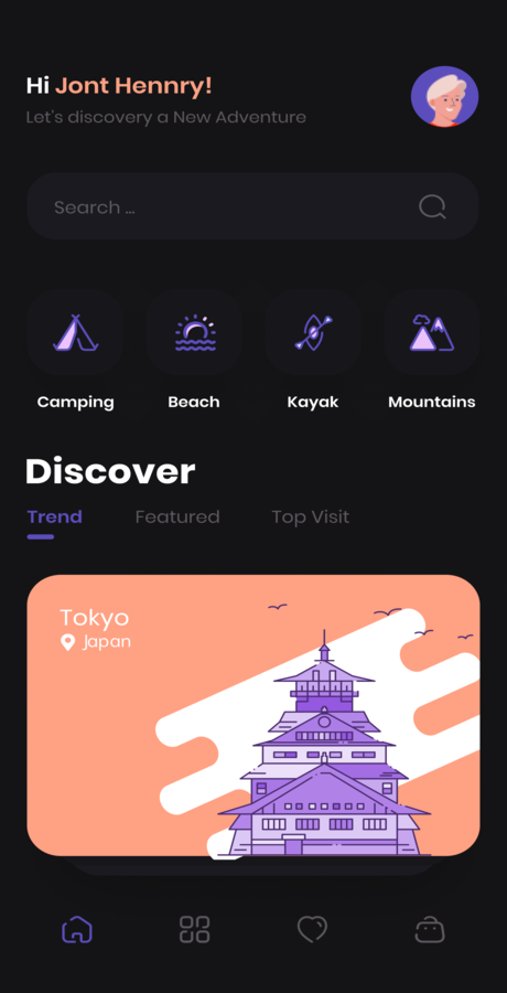 Travel Mobile App | UI Kit | Ionic | Figma + XD FREE | Tracoo by FlutterVision