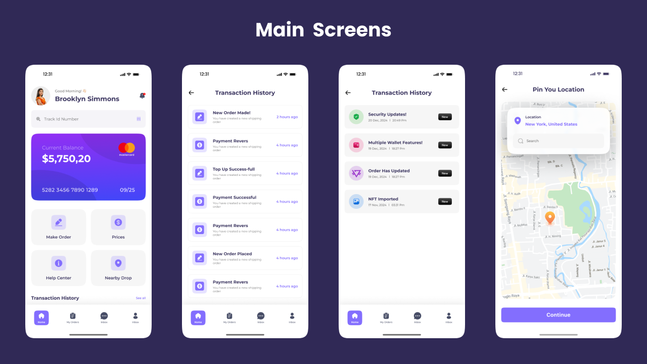 Swift Ship | Logistics Mobile App | React Native Expo Ui Template by codeforge0