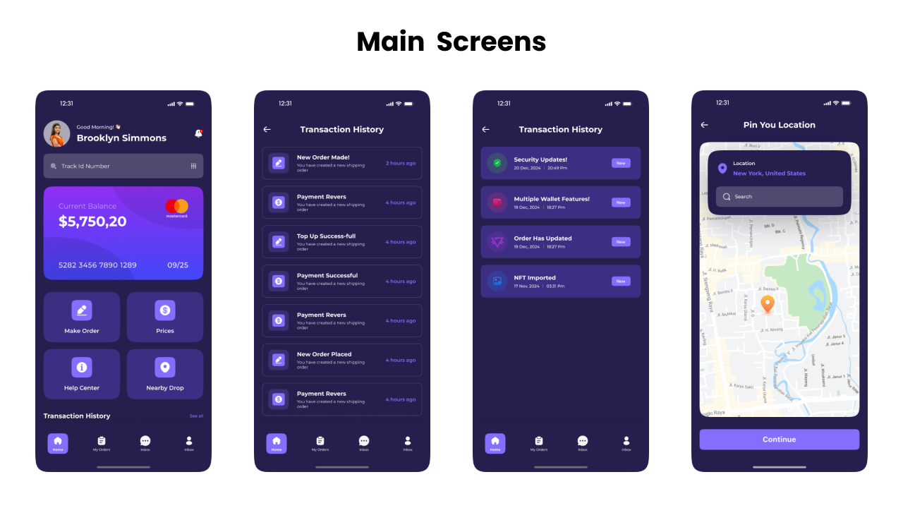 Swift Ship | Logistics Mobile App | React Native Expo Ui Template by codeforge0