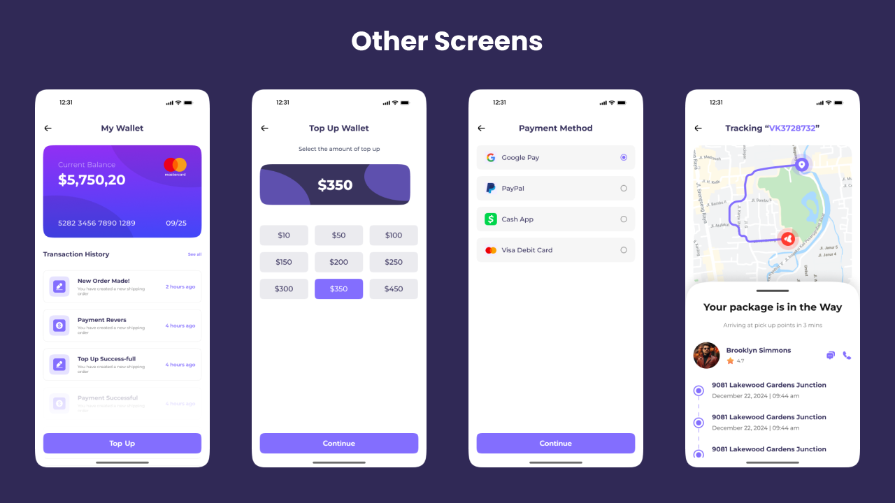 Swift Ship | Logistics Mobile App | React Native Expo Ui Template by codeforge0