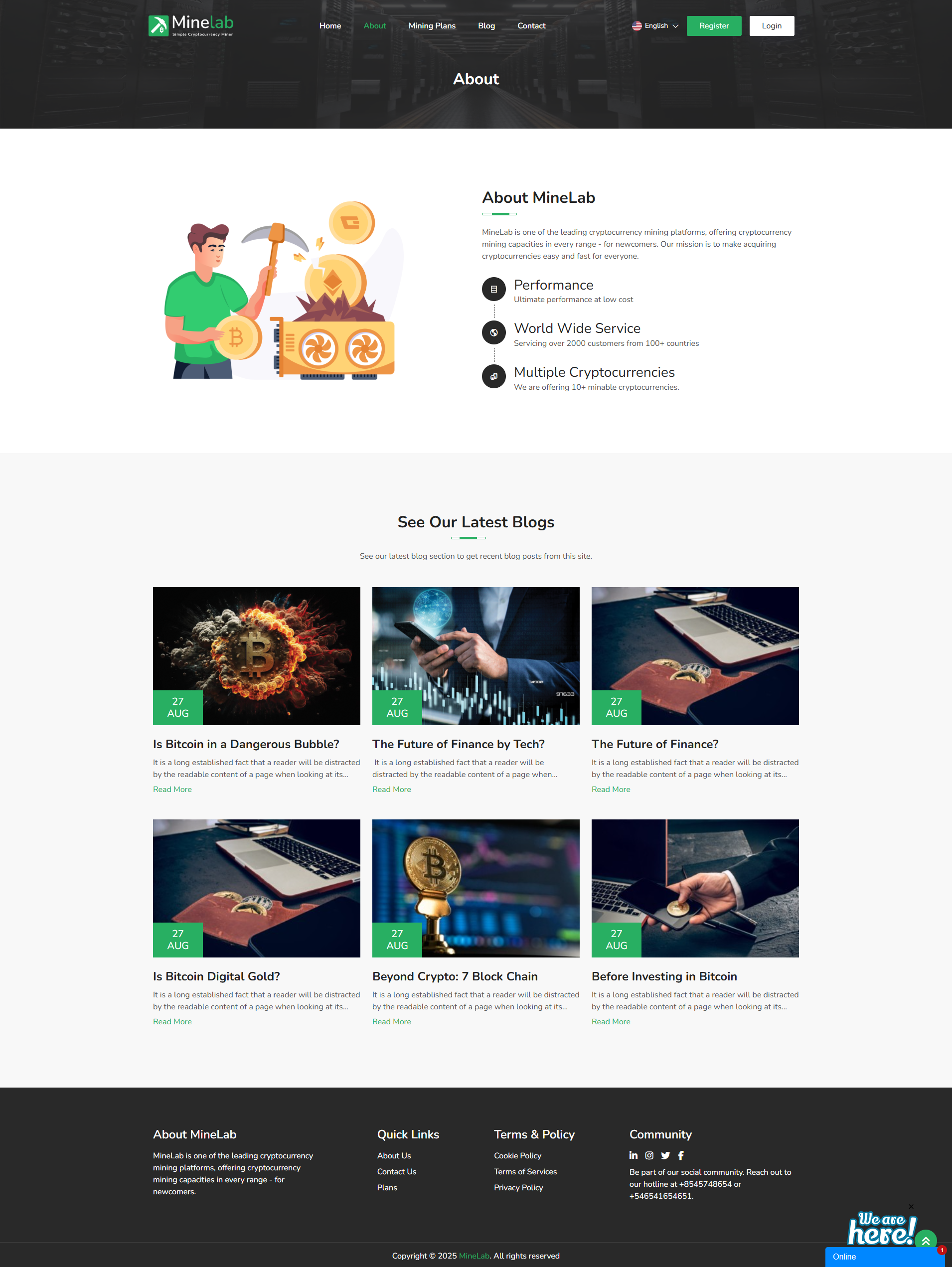 MineLab - Cloud Crypto Mining Platform by ViserLab | CodeCanyon