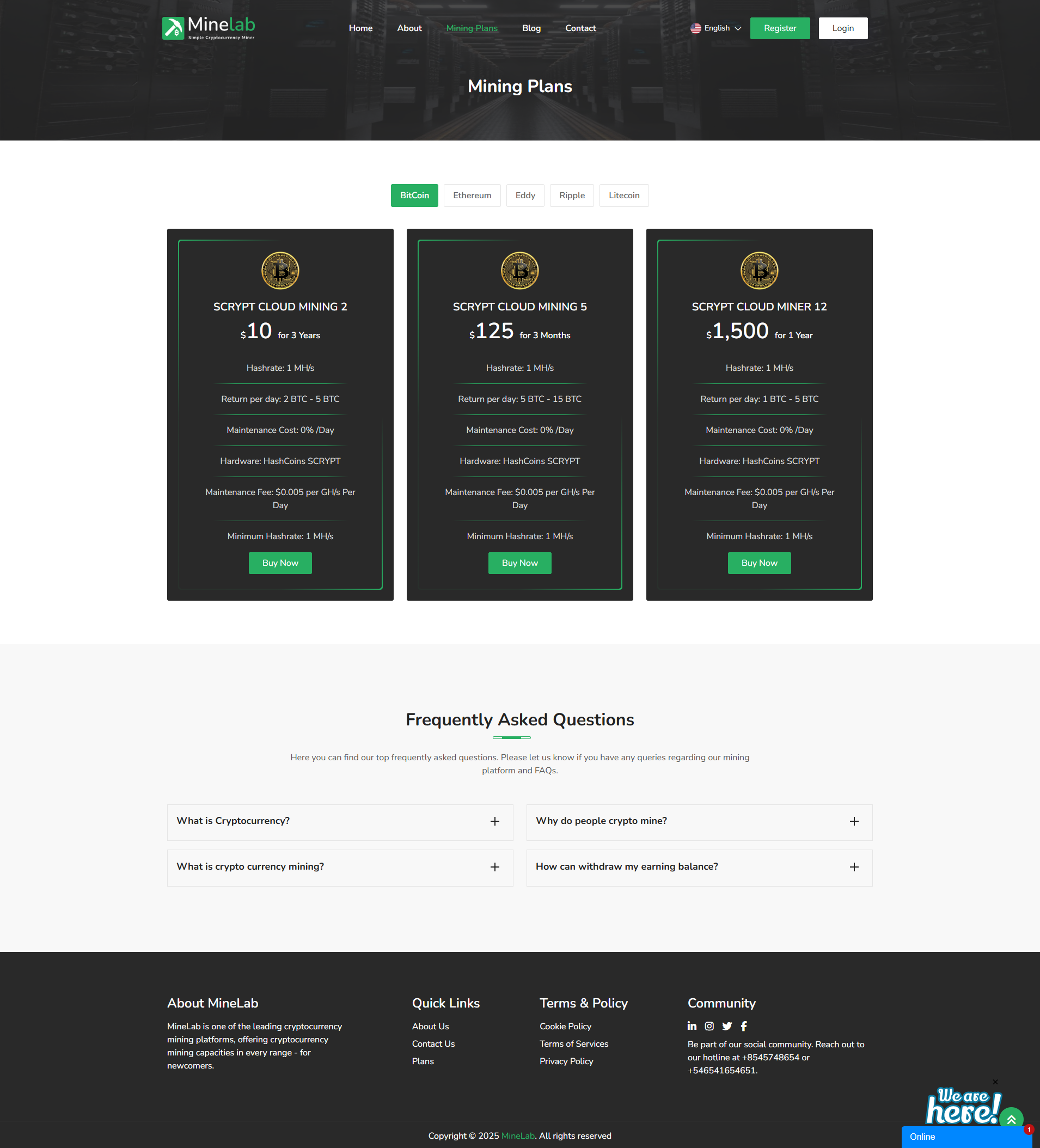 MineLab - Cloud Crypto Mining Platform by ViserLab | CodeCanyon