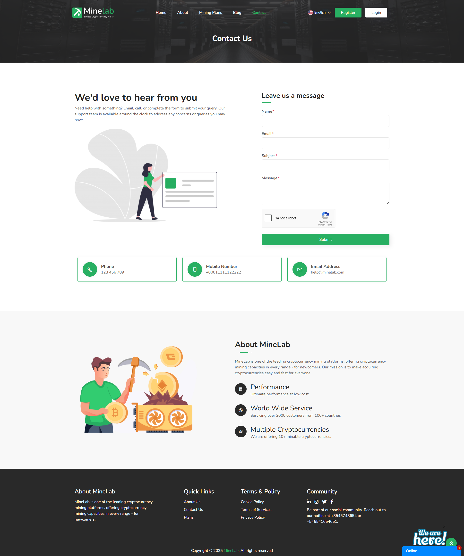 MineLab - Cloud Crypto Mining Platform by ViserLab | CodeCanyon