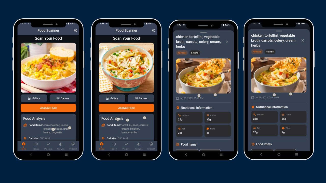 AI Food Scanner App Flutter | Cal AI | AI Nutrition Tracking | Calorie ...