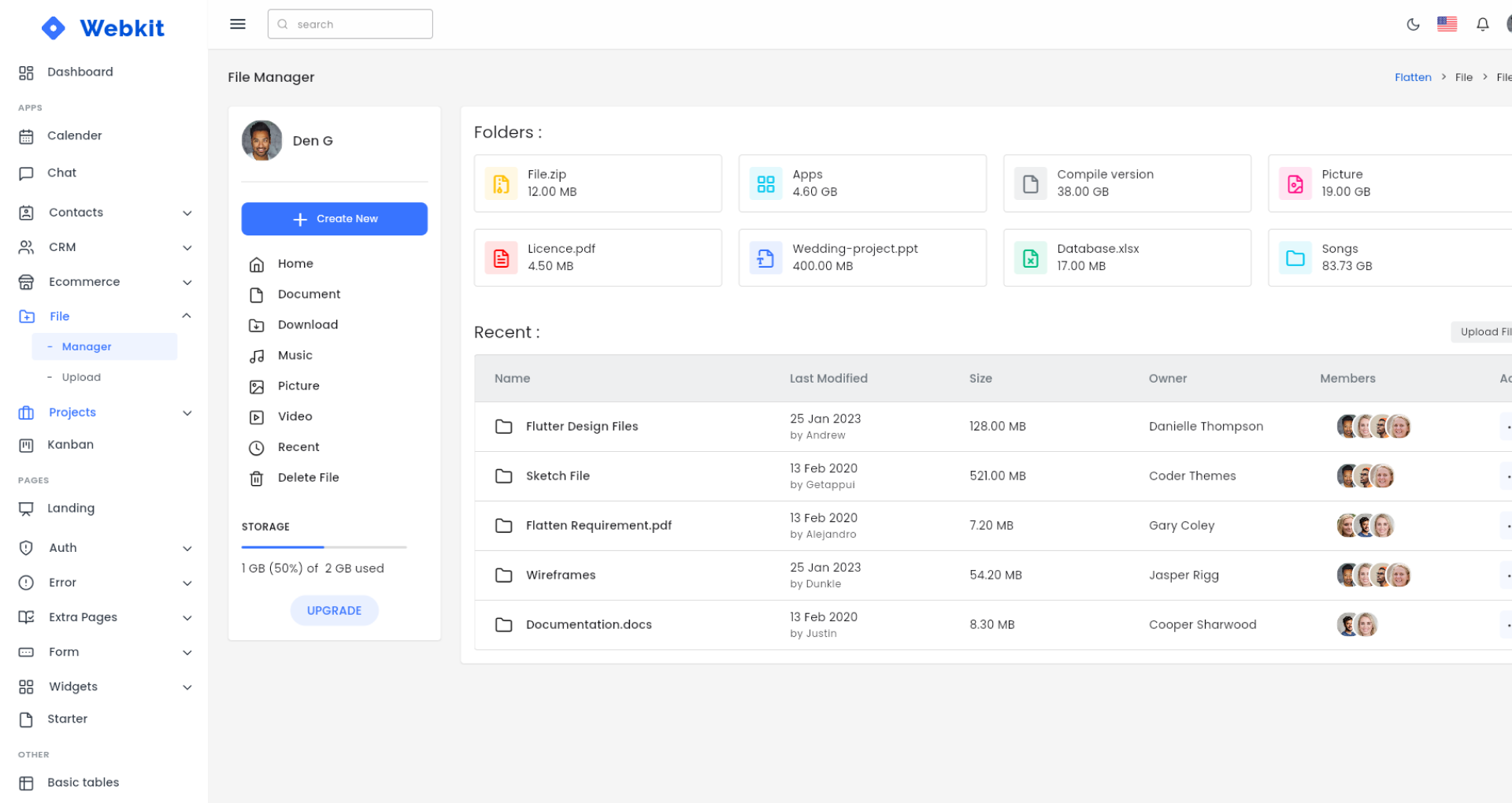 WebKit - Flutter Admin Panel by Getappui | CodeCanyon