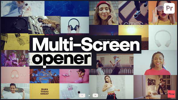 Multi-Screen Opener, Premiere Pro Templates | VideoHive