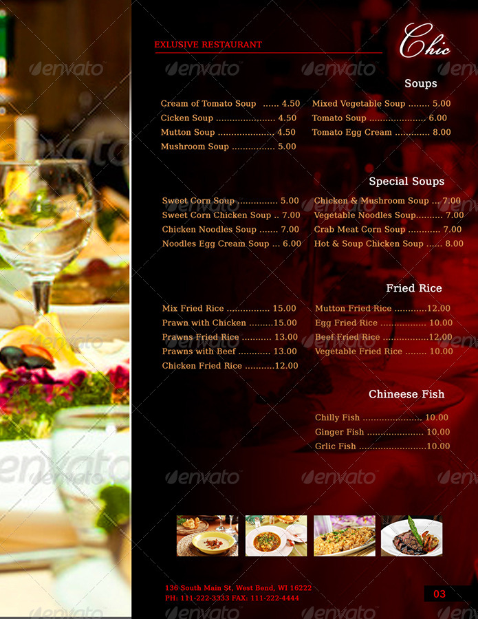 Restaurant Menu Chic by serzik | GraphicRiver