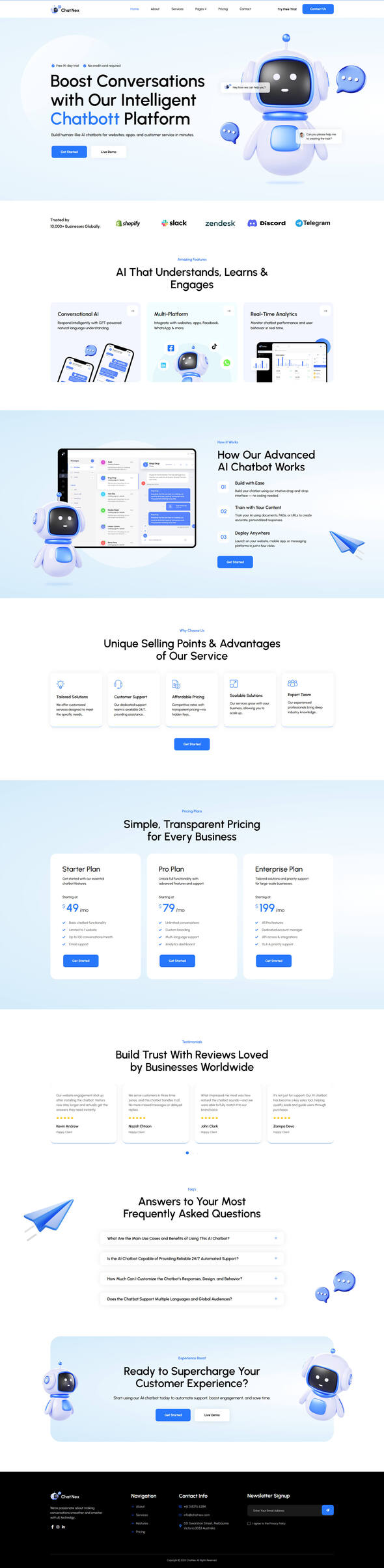 ChatNex - AI Chatbot Elementor Template Kit by designingmedia | ThemeForest