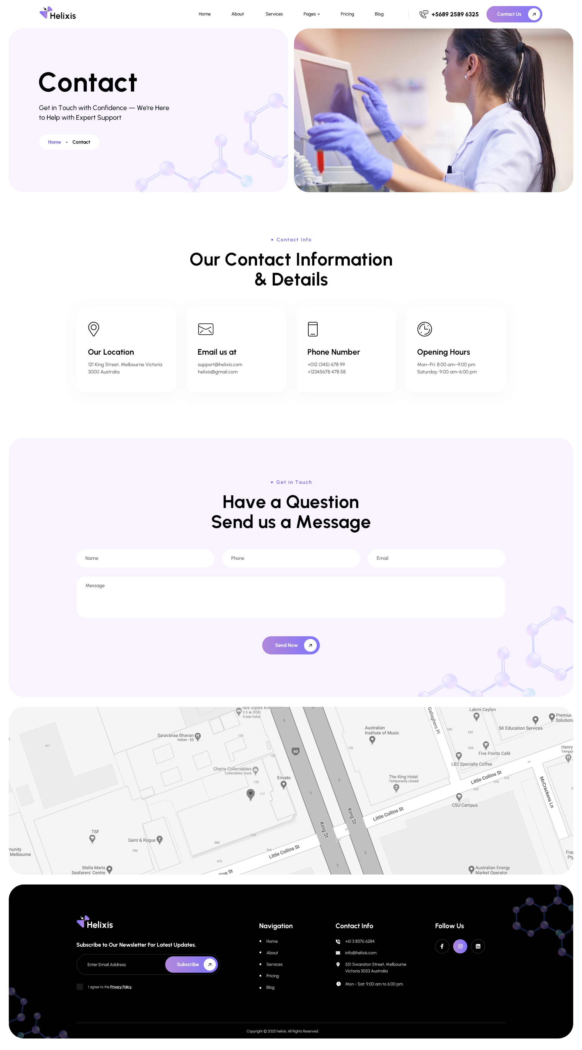 Helixis | Laboratory & Diagnostics PSD Template by designingmedia ...