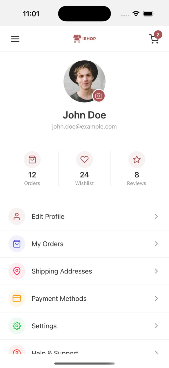 Ishop – Modern Expo Ecommerce App Template (React Native UI Kit) by M_Alaa