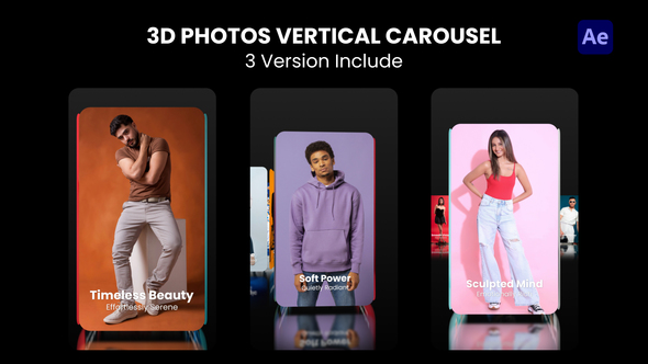 3D Photo Vertical Carousel, After Effects Project Files | VideoHive