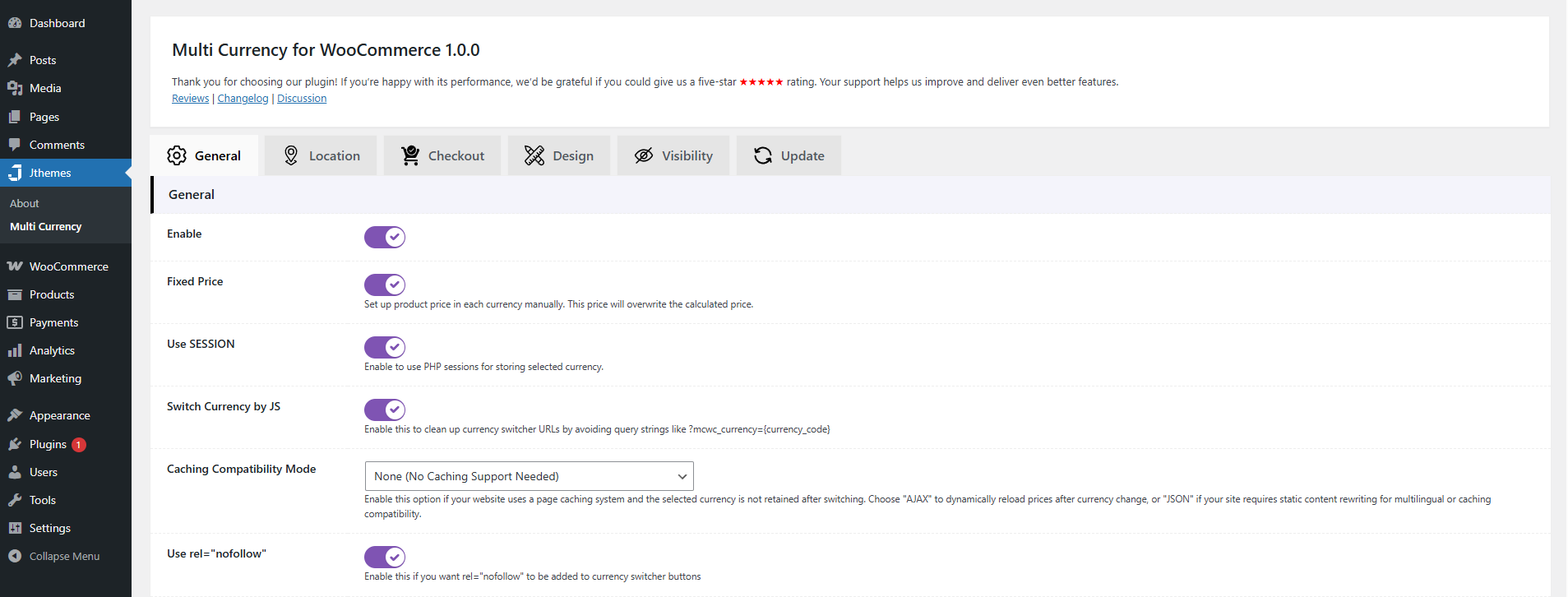 WooCommerce Multi Currency - Currency Changer WordPress Plugin by Jthemes