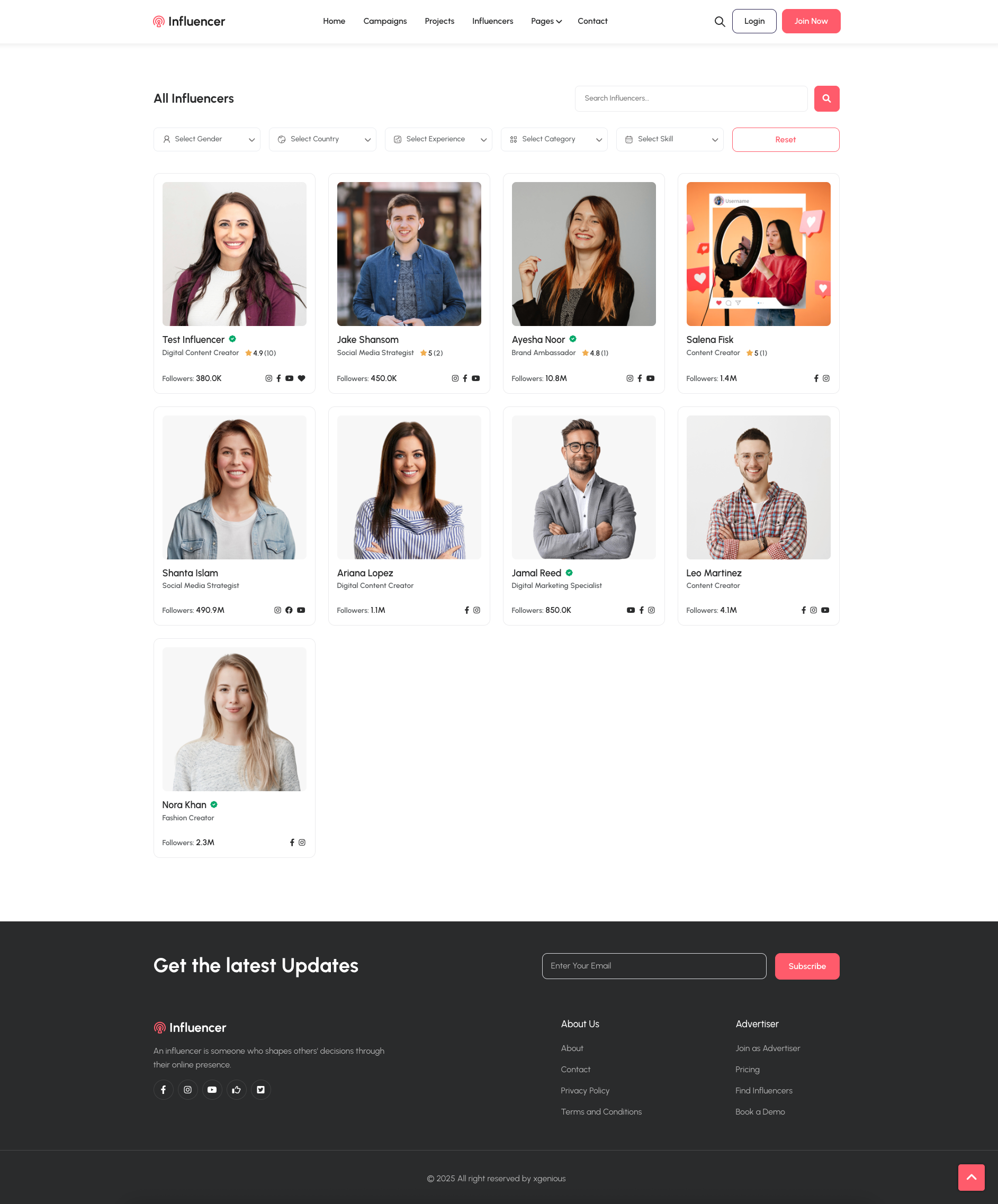 Influstar - Influencer Hiring Marketplace Platform by byteseed | CodeCanyon