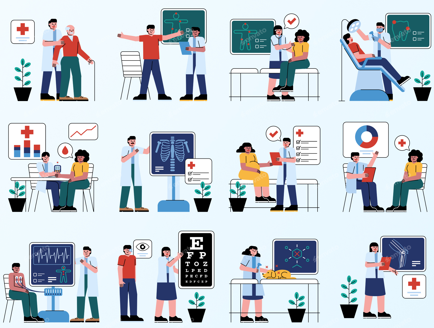 Modern Healthcare & Medical Illustration Pack, Graphics | GraphicRiver