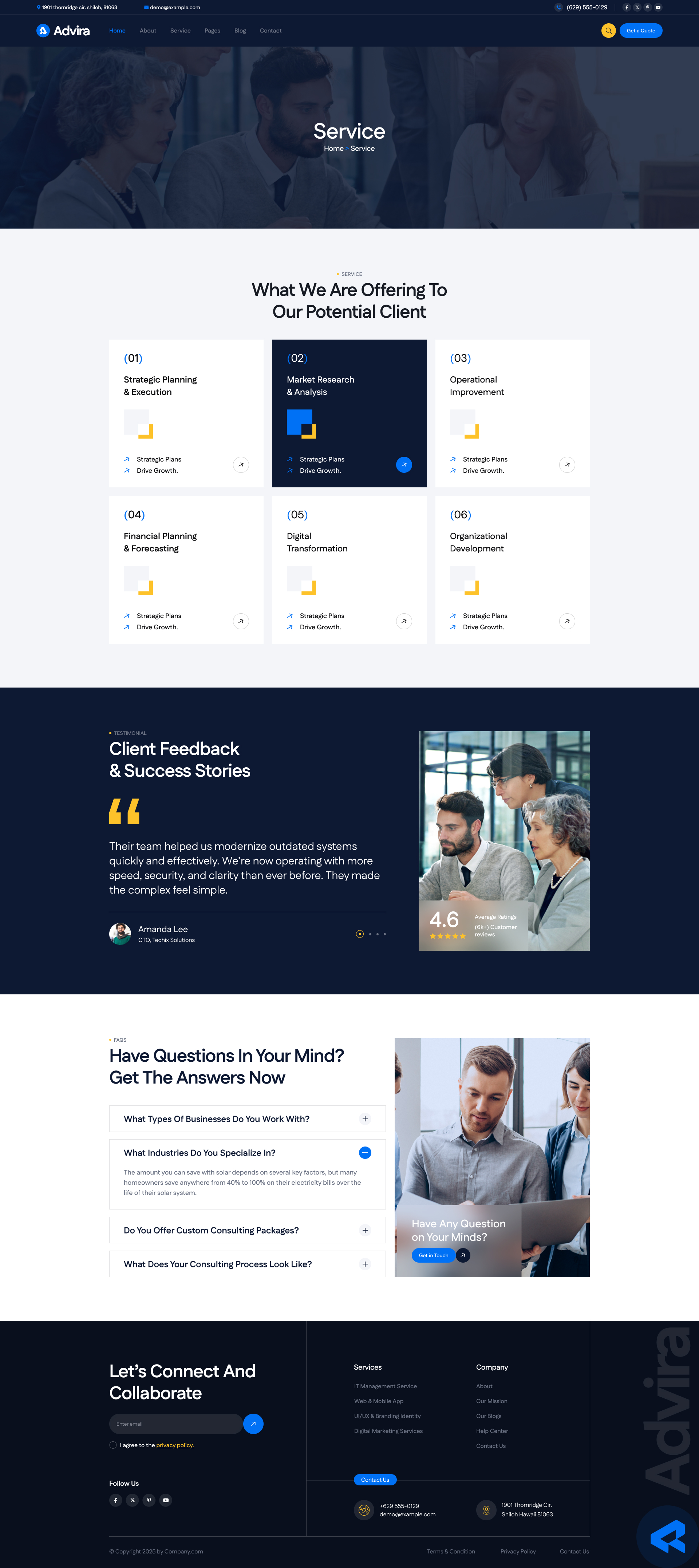 Advira – Business Consulting Figma Template by A1-themes | ThemeForest