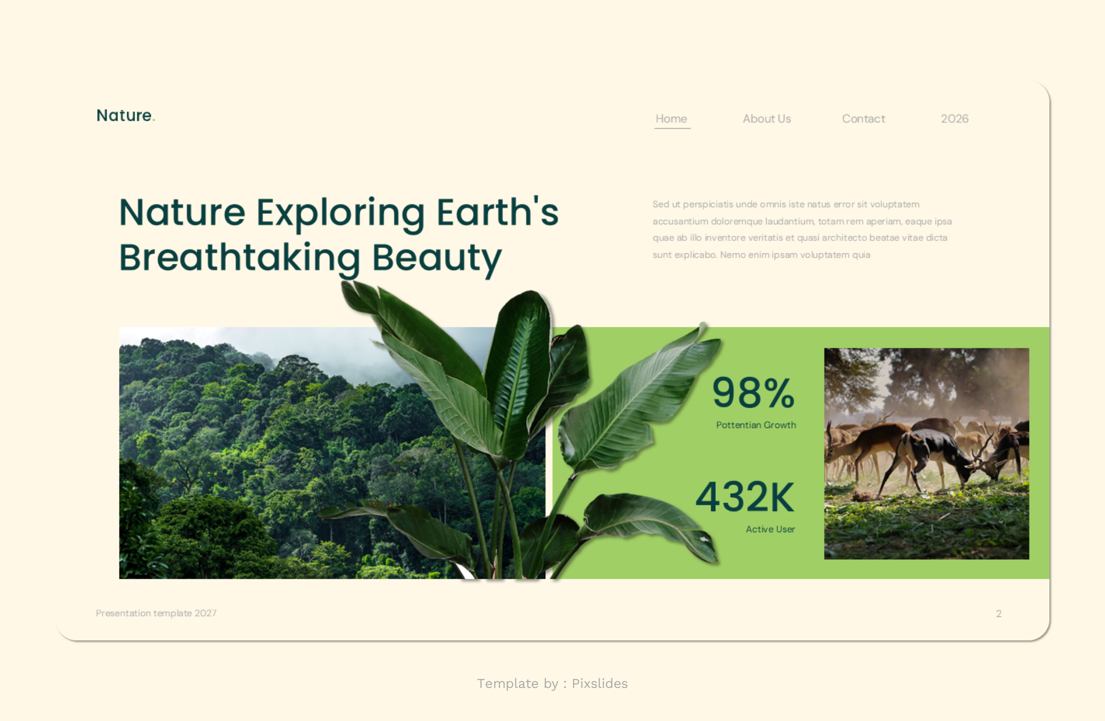 Nature Ecosystem PowerPoint Presentation Template, Presentation Templates