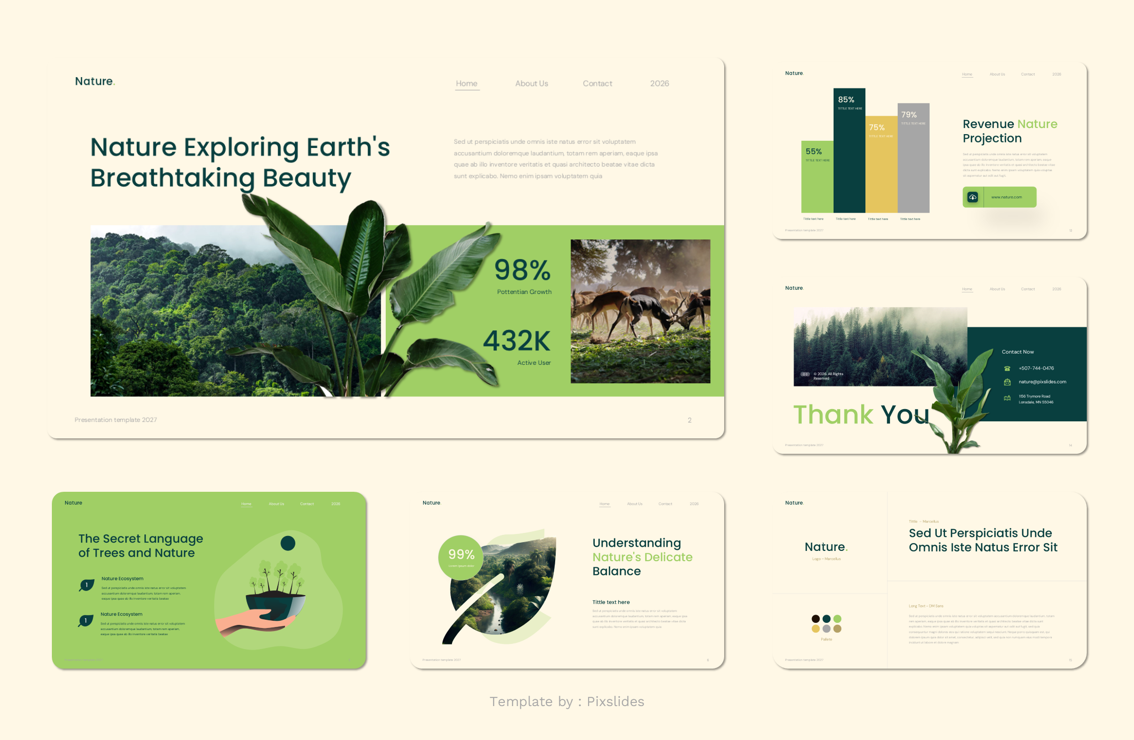 Nature Ecosystem PowerPoint Presentation Template, Presentation Templates