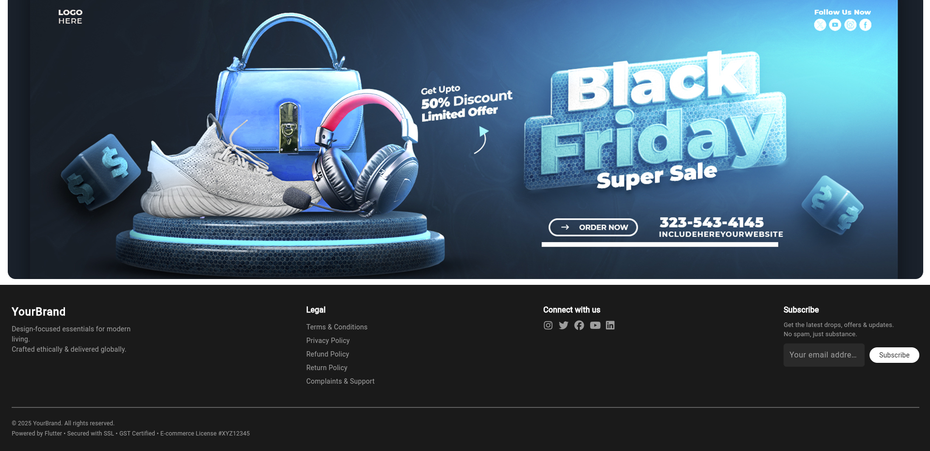 Flutter E-Commerce Web App with Admin Panel | Firebase + Syncfusion ...