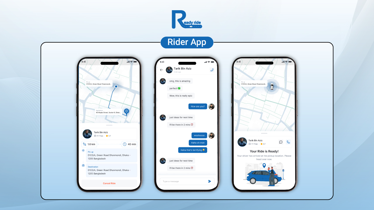 ReadyRide – Complete Ride Sharing Rider & Driver Mobile Apps with Web ...