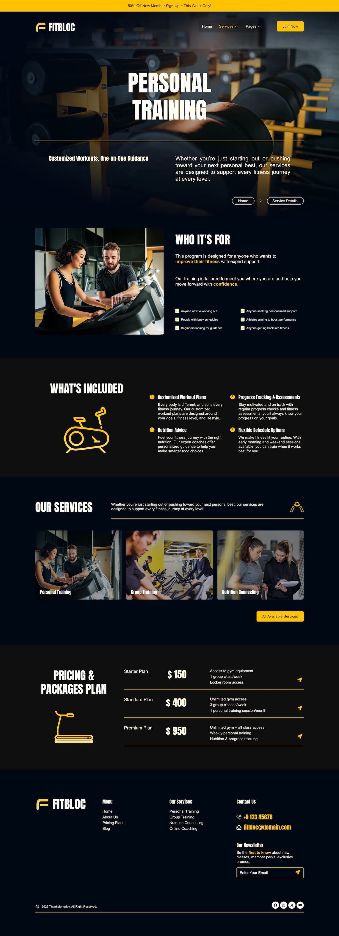 Fitbloc – Fitness & Wellness Elementor Template Kit by thanksfortoday
