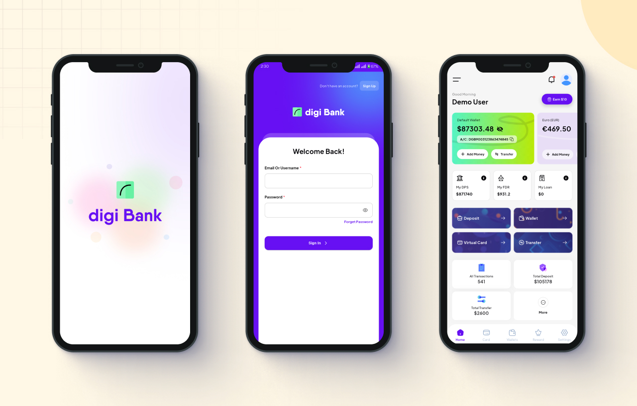 Digibank – Complete Digital Banking Flutter App by tdevs | CodeCanyon