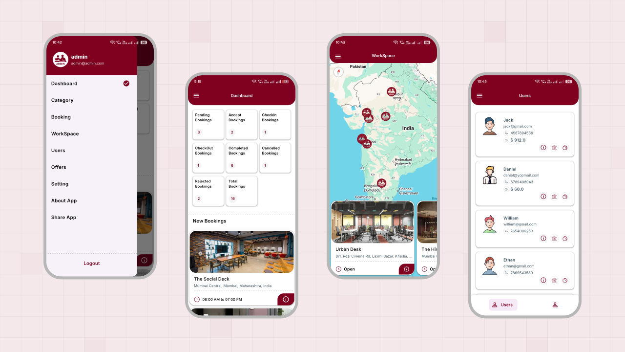 CoSpaze - Coworking Space Booking Flutter App | Multi-vendor | Firebase ...