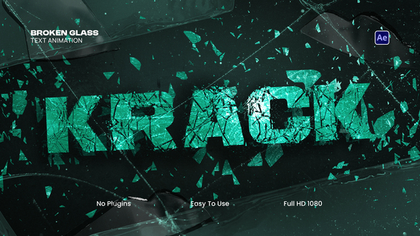 Broken Glass Text Animations, After Effects Project Files | VideoHive