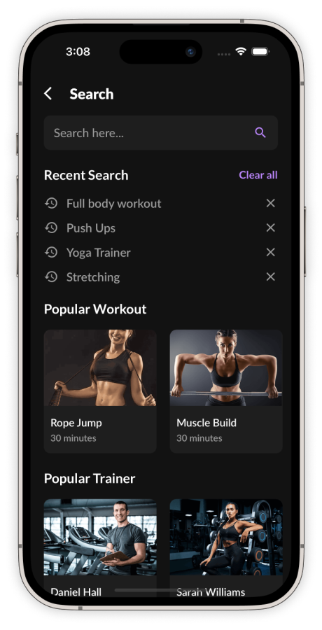 React Native Fitness Workout App Template in React Native | FitStart by pixelnestlabs