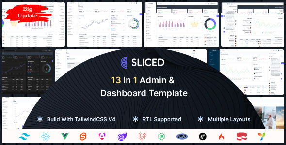 Sliced - Laravel 12, React, Angular, Blazor, Vue, Svelte & Tailwind CSS Admin & Dashboard ...