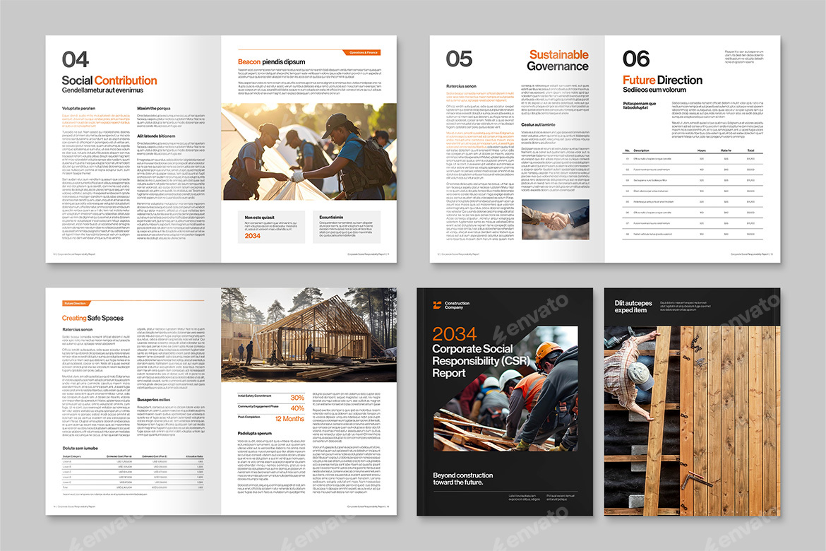 CSR Report Brochure Template, Print Templates | GraphicRiver